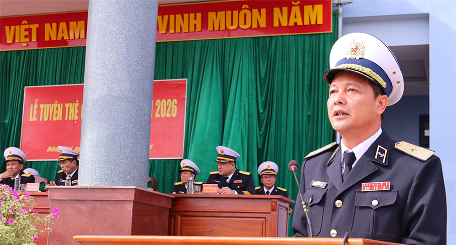 Tư lệnh Vùng 2 Hải quân dự chỉ đạo tuyên thệ chiến sĩ mới tại Đồng Nai